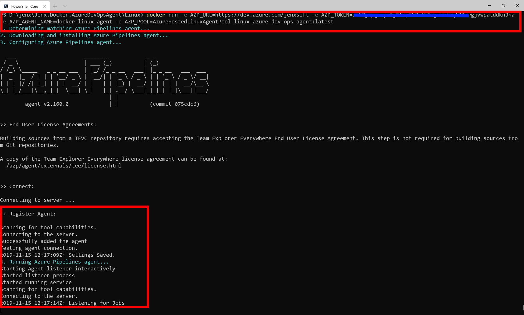 Running A Self Hosted Azure Devops Linux Agent In Docker Jenxsi